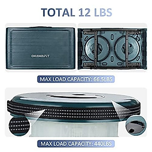 OXAMAFIT Outdoor Retractable Folding Table and 2 Stools Set, Portable Camping Foldable Table Lightweight, 3 Lighting Mode Adjustable Stool for Outdoor Picnic, Beach, Camp, Party.-Green