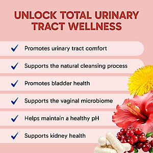 Clinical Effects UT Support - Natural Cleanse and Urinary Tract Health Support - D-Mannose, Dandelion, Hibiscus and Cranberry Pills for Women - 60 D Mannose Capsules - Made in The USA
