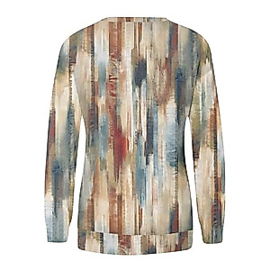 JJHAEVDY Christmas Fashion Sweatshirts for Women Fashion Outfits Graphic Button Up Sweatshirt Color Block Shirts Pullover Sweatshirts for Women Tshirts(3-Khaki,3X-Large)