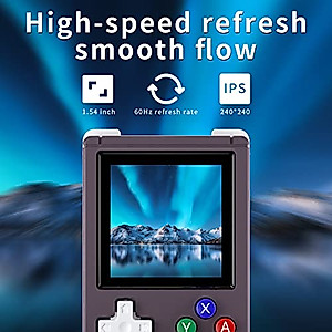 RG Nano Retro Handheld Game Console,RG Nano Portable Game Mini Aluminum Alloy with 1.54 Inch IPS Screen,rg Nano with 64G TF Card Pre-Installed 5405 Games Supports Clock Hi-fi Speaker