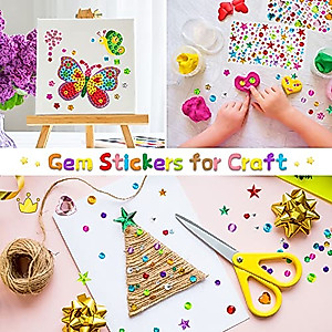 Gem Stickers, 1510pcs Rhinestone Stickers, Self Adhesive Jewel Stickers, Bling Gems for Crafts, Stick on Gems for Makeup, DIY, Eye, Nail, Assorted Sizes