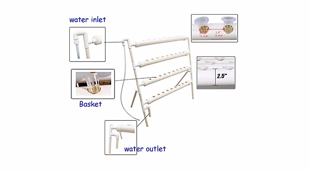 INTBUYING Hydroponic36Holes Plant Site Grow Kit Hydroponics Growing ...