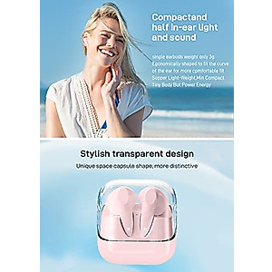 Bluetooth Wireless Earbuds,Immersive Sound Premium Deep Bass Hi-Fi Stereo Headset Bluetooth 5.2 Ear buds with Mics Call Noise Cancelling Lightweight Earphones for iOS,Android,Workout Sport Office