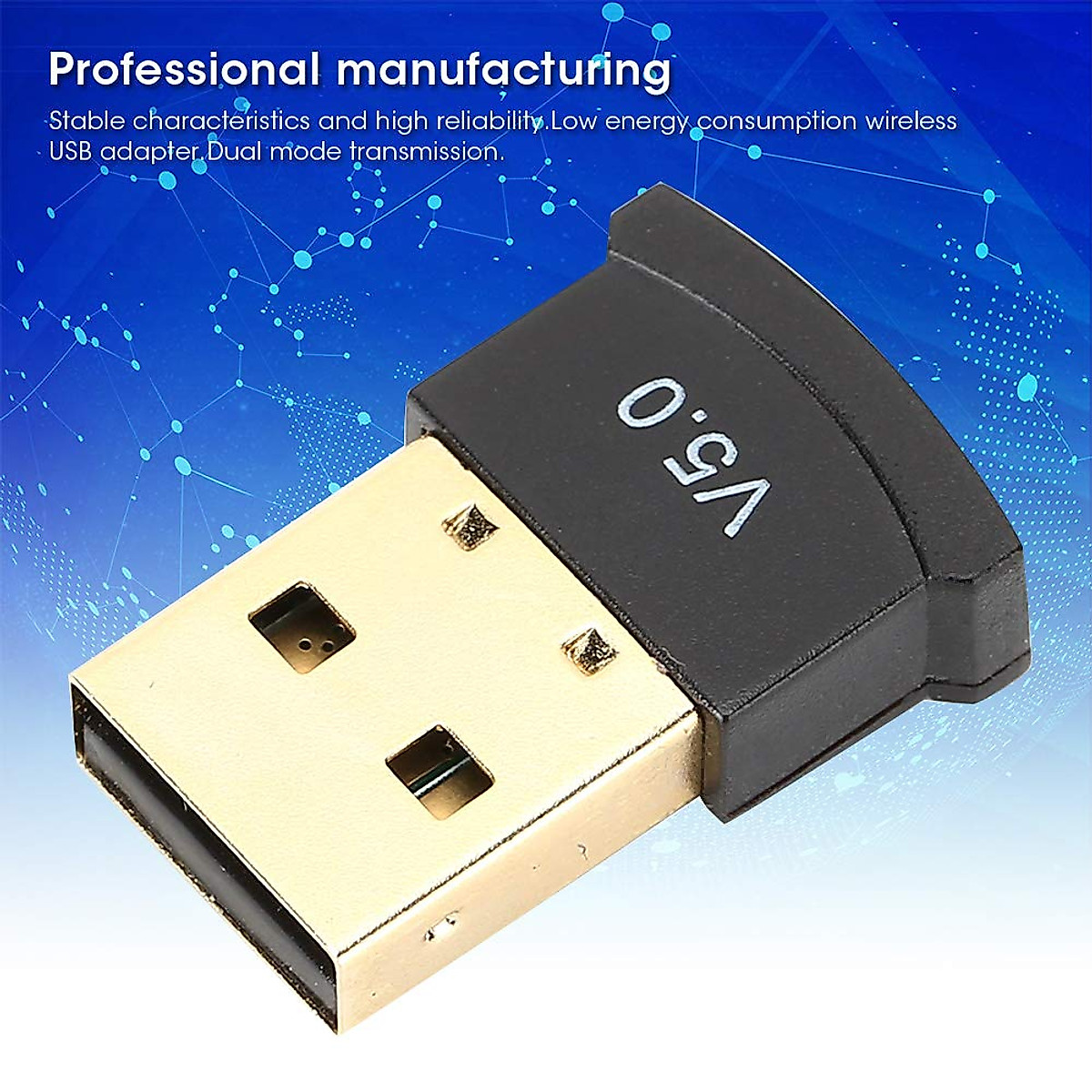 USB Bluetooth 5.0 Adapter Low Power Audio Music Stereo Receiver for TV Computer Laptop