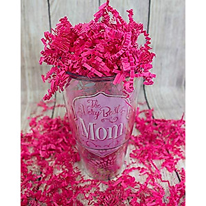 MagicWater Supply Crinkle Cut Paper Shred Filler (2 oz) for Gift Wrapping & Basket Filling - Pink