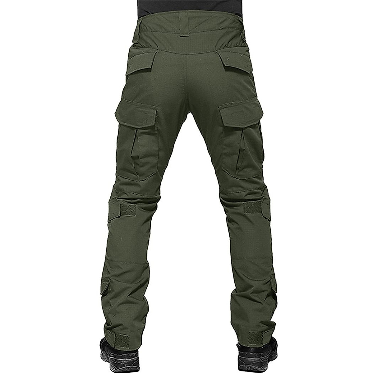 KEHAIOO Men Military Pants with Knee Pads, Airsoft Tactical Cargo Pants, Army Soldier Combat Paintball Trousers Gray 34