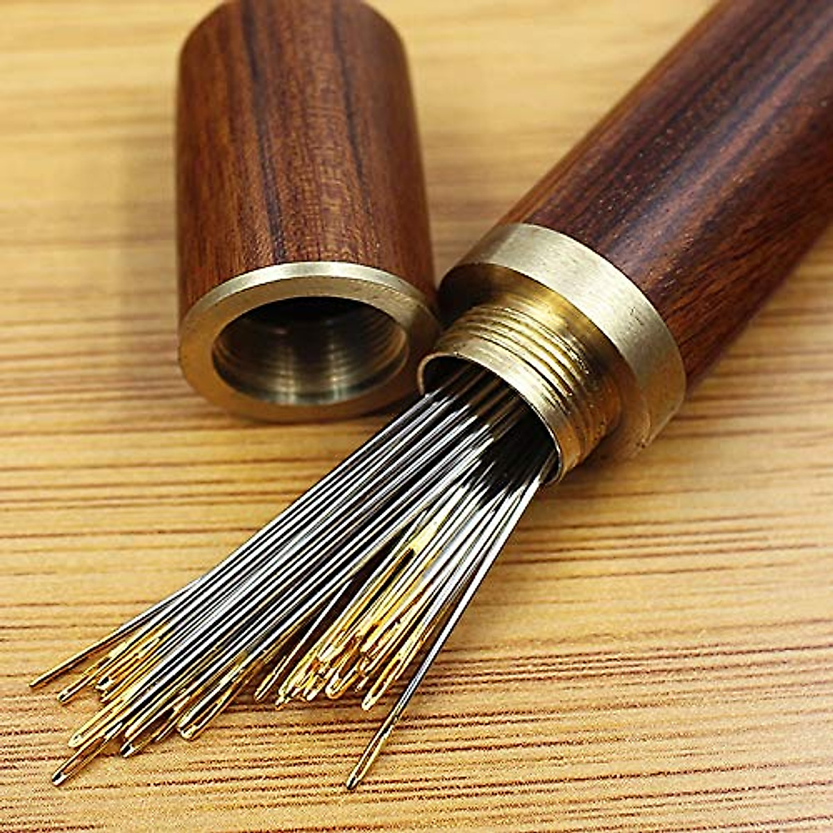 4 Pieces Sewing Needles Holder Sewing Storage Case Wooden Needle Storage Case Box for Sewing Supplies Storage