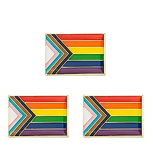 XINGHUI Progress Pride Pin Progress Pride Lapel Pins Brooches Badges (3PCS) Pack 3PCS XY0773-3