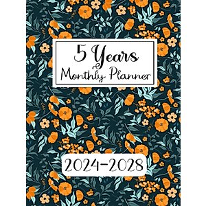 2024-2028 Monthly Planner 5 Years: Calendar 60 Months organizer and Planning 2024-2028, 5 Years calendar and schedule ahead for your project, 171 Pages.