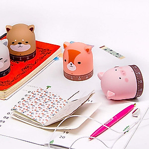 Cartoon Animal Time Manager Mechanical Timers 60 Minutes Machinery Kitchen Gadget Cooking Timer Clock Alarm Counters Manual Timer for Study (Cat)