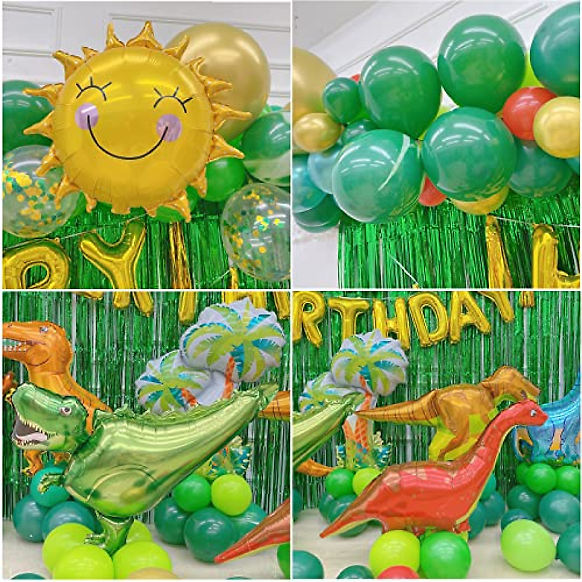 Dinosaur Birthday Decorations, Dinosaur Balloon Decorations for Birthday Party, Dinosaur Themed Birthday Decorations for Kids Boys Girls Baby Shower Celebration