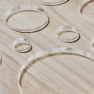 HERMIT TOOLS 12"*10" inches 12-in-1 Circle Inlay Template | Router and Decorative Templates for Woodworking