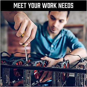 HORUSDY 58-piece Magnetic Screwdrivers Set with Case, Include Phillips, Slotted, Pozidriv, Square, Hexagon, Torx and Magnetizer demagnetizer Screwdriver Set for Tools for Men