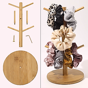 Scrunchie Holder Organizer Stand Bracelet Holder Accessories Jewelry Hair Tie Organizer Cute Stuff for Gils Bedroom The Perfect Hair Dresser Dislpay and Also can be Mug Tree Stand Cup Rack