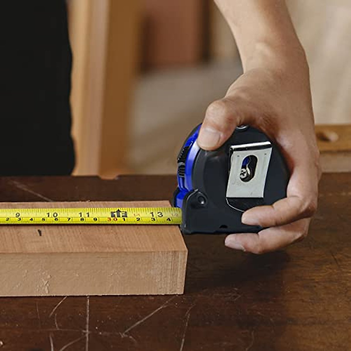 SALI Tape Measure Metric with Fractions Measuring Easy Read Millimeter Telescoping Tape Retractable Engineer Scale Tape Measure Metric and Inches （25Ft/7.5m*25mm）