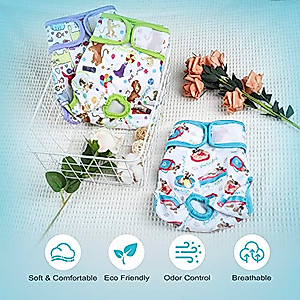 Paw Legend Washable Reusable Female Dog Diapers - No Leak Doggie Diapers for Heat Cycle (3 Pack,Adorable,Small)