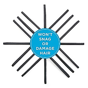 GOODY Women's Ouchless Thin Hair Flat Narrow Headwrap, Black, 6 Count