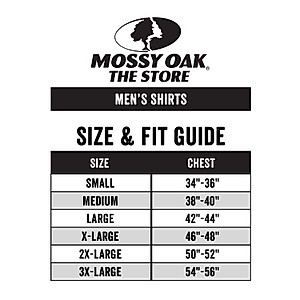 Mossy Oak Standard Men's Long Sleeve Camo Hunting Shirts Cotton Mill, Obsession, Medium