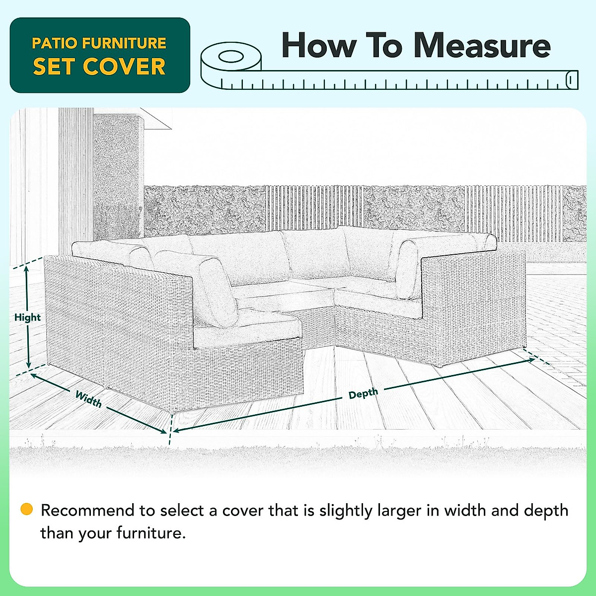 Time Forest Patio Furniture Set Cover Waterproof, Outdoor Garden Yard Balcony Sectional Sofa Set Cover 600D Oxford Heavy Duty, Lawn Table and Chair Set Cover, 98" L x 78" W x 32" H