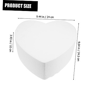 HAKIDZEL foam cake model foam heart cake dummy foam cake form foam cake rounds Foam Cake Dummy foam cake dummies wedding cupcake stand tool foam white to rotate Multifunction fondant cake