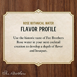 Fee Brothers Rose Botanical Water - Cocktail Mixer, Aromatic Spirit and Floral Flavoring Extract, 5 fl oz