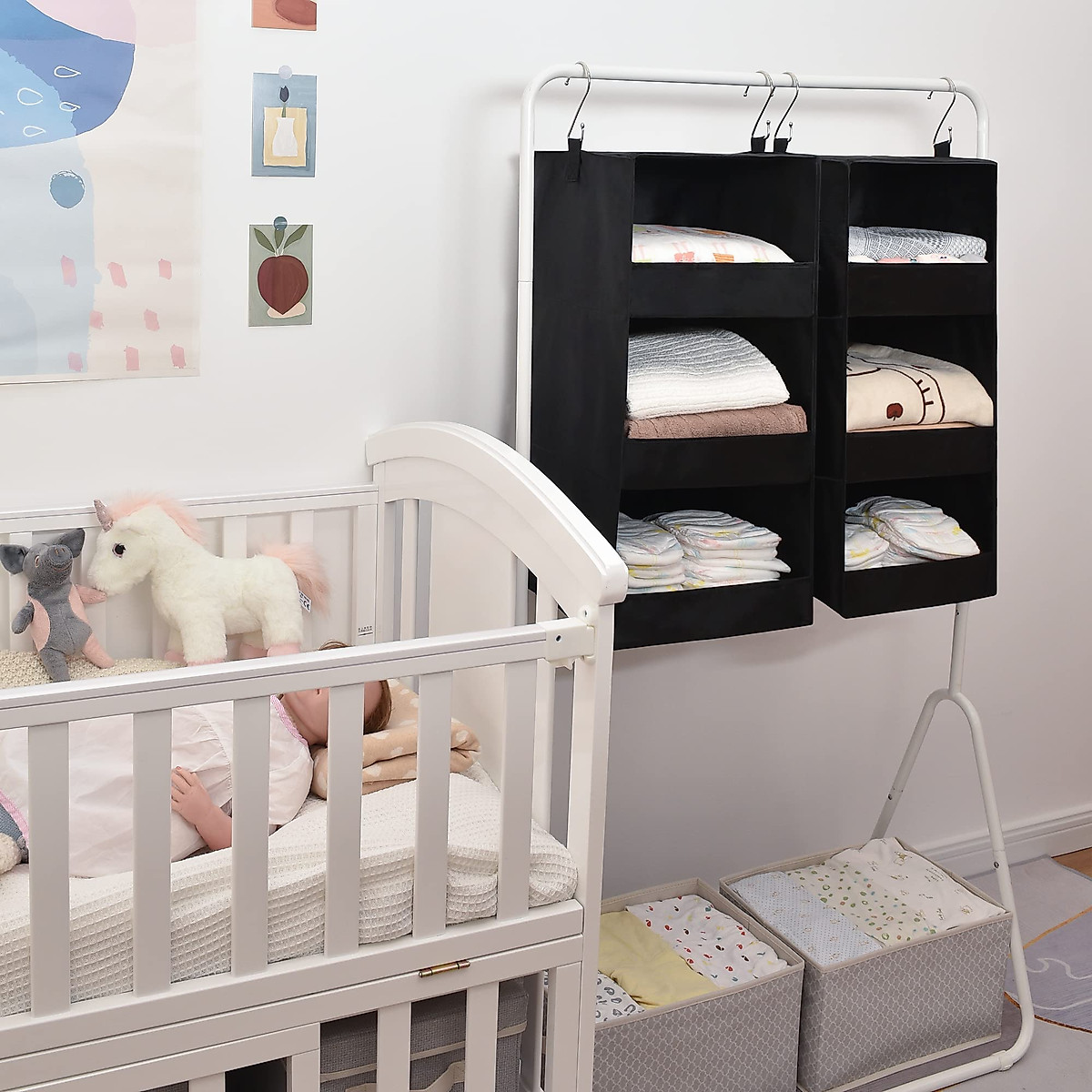 GRANNY SAYS Bundle of 2-Pack Hanging Organizer for Closet & 2-Pack Closet Storage Bins