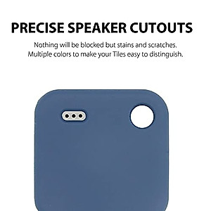 Silicone Case for Tile Mate 2020 & 2018 with Keychains, 2 Pack Anti-Scratch Protective Cover with Carabiner (Navy/Fluorescent Green)