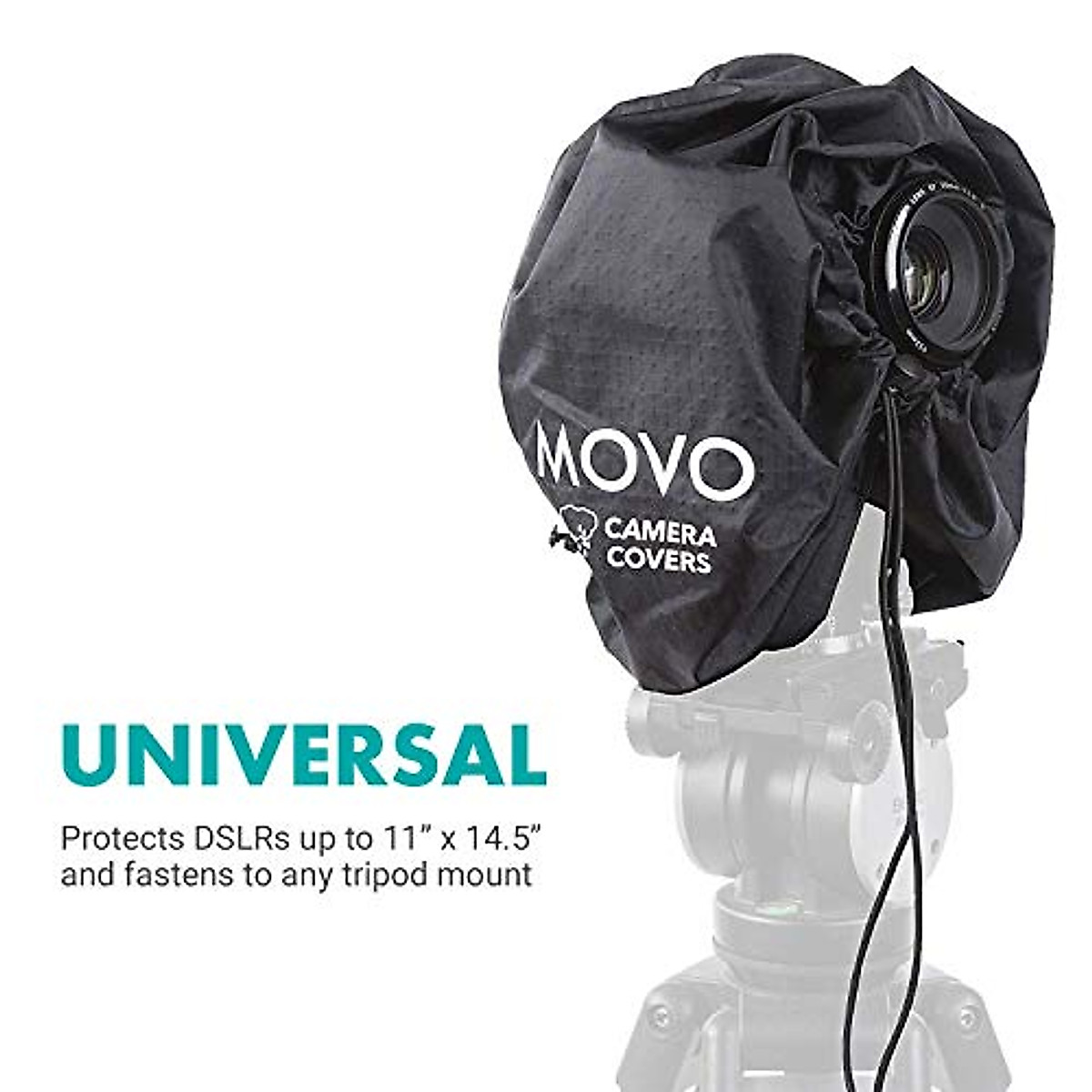 Movo CRC11 Camera Rain Coat Rain Cover for DSLR Cameras and Mirrorless Cameras and Lens (Junior Size: 11" x 14.5")