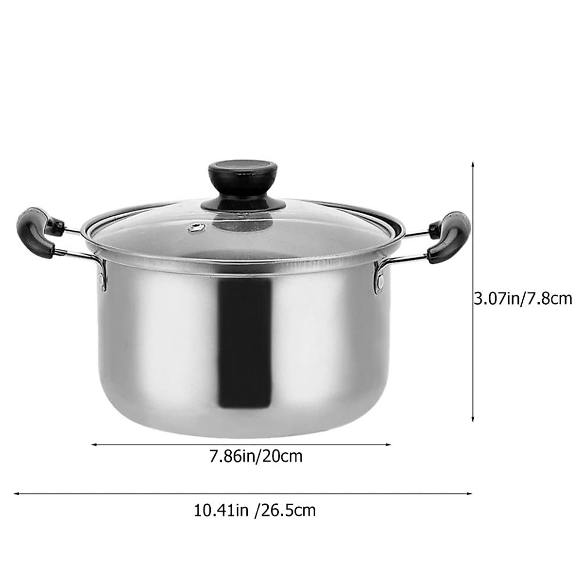 SHERCHPRY Stainless Steel Milk Pot Cooking Pot with Lid Pasta Soup Pot Spaghetti Pot 1.5 Quart Pot French Onion Pot Stainless Steel Cooking Utensils Multifunctional Pot Metal Small Soup Pot