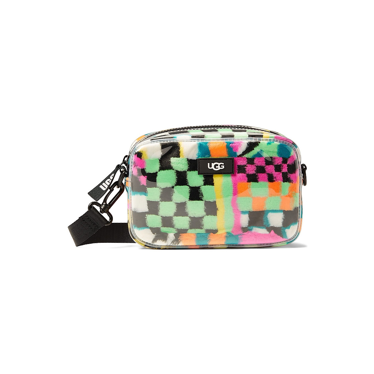 UGG Women's Janey Ii Clear Handbag, Black Multi Checks, One Size
