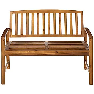 Christopher Knight Home Loja Acacia Bench, Teak Finish