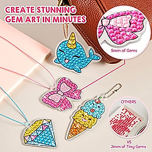 Gem Art, Kids Diamond Painting Kit with Big 5D Gem, Arts and Crafts for Girls Ages 4-12, Gem Craft Activities Kits, Premium Diamond Art Gift Ideas for Girls Crafts Ages 4, 5, 6, 7, 8, 9, 10, 11, 12