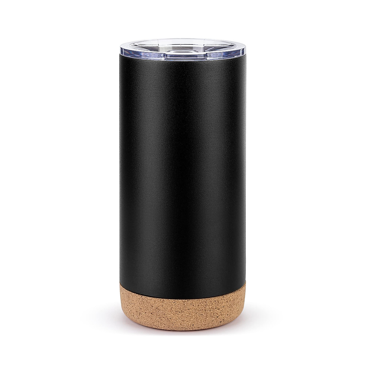 DEMDACO Best Part of the Day Matte Black 17 ounce Stainless Steel Cork Bottom Travel Coffee Tumbler Mug