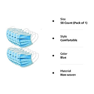 50pcs Disp0sable Nose Filter 3-layer Breathable Comfortable Cover Used In Hospitals,schools And Public Health