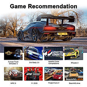 Force Feedback Steering Wheel,PXN V10 Racing Wheel 270°/900° Rotation with Pedal and Gear Lever for PC,PlayStation 4 Xbox Series X|S, Xbox One (V10)