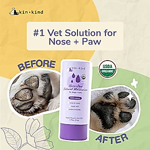 kin+kind Organic Dog and Cat Nose and Paw Balm Stick - 1.76oz Shea Butter - Pet Supplies for Puppies and Dogs - Dog Accessories, Dog Supplies, Dog Paw Balm, Dog Nose Balm, Paw Butter Balm for Dogs