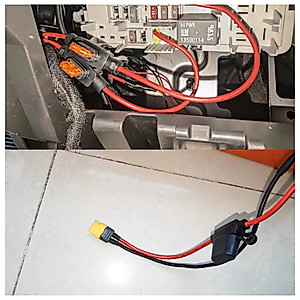 Fuse Holder ATC/ATO, 4 Packs in-Line Automotive Blade Fuse Holder with 24PCS Standard Car Fuses, 15A 20A 25A 30A 35A 40A Automotive Replacement Fuses (10 Gauge)