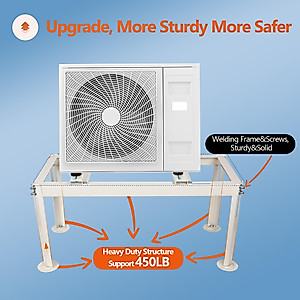 WeCooper Mini Split Ground Stand for 9000-36000BTU, Heavy-Duty Condenser Stand, Mini Split AC Bracket for Ductless Air Conditioners Heat Pump System
