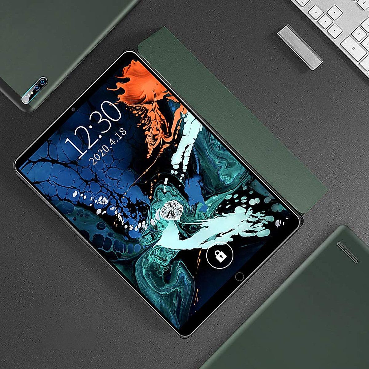 HUIOP Metal Tablet, 10.1'' Metal Tablet with MT6592 Eight-core Processor 1280 * 800 Resolution 2GB+32GB Memory Support 2G/3G Calls Green+Black US Plug