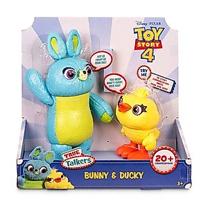 Mattel Disney Pixar's Toy Story Ducky and Bunny 2-Pack in Movie-inspired Relative Scale Interactive, Talking, for Ages 4 Years Old and Up