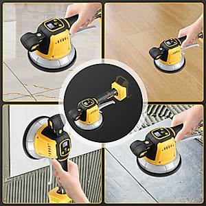 Tile Vibration Tool, Tile Vibration Leveling Machine for Dewalt 20V Battery, Cordless Tile Vibration Machine Installation Tool 300W Tiler Vibrator Tool with 10 Speed, Suction Cup, Digital Display