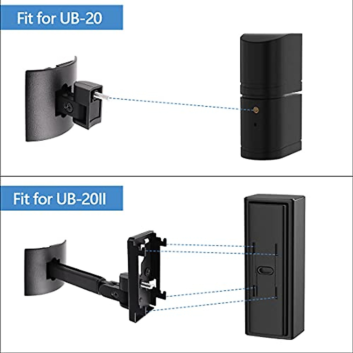 Tendodo Black UB-20 Series II Wall Mount Ceiling Bracket Stand Compatible with All Bose CineMate Lifestyle Wall/Ceiling Bracket, Wall Mounting Bracket for Bose Surround Speakers 809281-1100