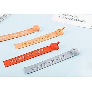 KOOBOOK 4Pcs Lovely Cartoon Dog Cat Hamster Fox Ass Bookmarks Novelty Animal Butt Elasticity Bookmark for Book Reading Gift
