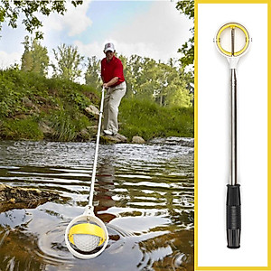 Golf Ball Retriever, Golf Ball Retriever Telescopic for Water with Spring Release-Ready Head, Ball Retriever Tool Golf with Grabber Tool, Golf Accessories Golf Gift for Men (1.3, 9ft)