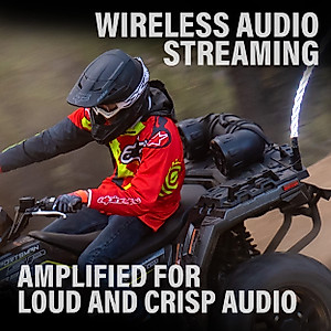 BOSS Audio Systems UTV4BRGB ATV UTV Weatherproof Sound System - 4 Inch Stereo Speakers, 1 Inch Tweeters, Built-in Amplifier, Full Range, Bluetooth, Multi-Color Illumination