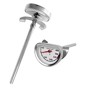 Deep Fry Oil Thermometer for Tempura Fryer Pot,Cooking Thermometer for Hot Oil Deep Fryer，Side of Pot Thermometer with Clip&3.5 inch Probe, Easy Clean up, Reading Fast,