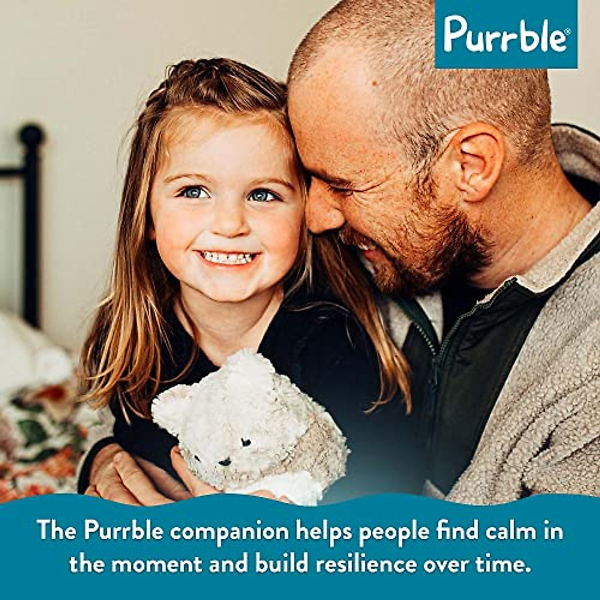 Purrble - Calming Toy Companion with Dynamic Heartbeat and Soothing Purr - Interactive Plush Companion for All Ages - Stuffed Animal Doll for Emotion Regulation - Cuddle and Pet Plushies