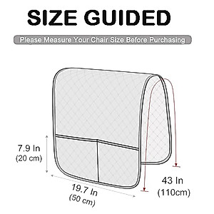 BUSAMEDO 1 Pcs Water Resistant Sofa Armrest Covers Recliner Armchair Cover Couch Arm Covers Sofa Storage Bag Furniture Protector Slipcover with Pockets (Camle)