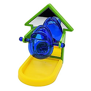 balacoo Parrot Food Feeder Plastic Bird Food Dispenser Fixable Parrot Food Bowl Feeding Coop Cup Bird Intelligence Training Interactive Toy for Parakeet Conure Cockatiel Random Color