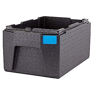 Cambro EPP180LHSW110 Cam GoBox Full-Size Top Loader 8" Deep Large Handles Black Case of 1